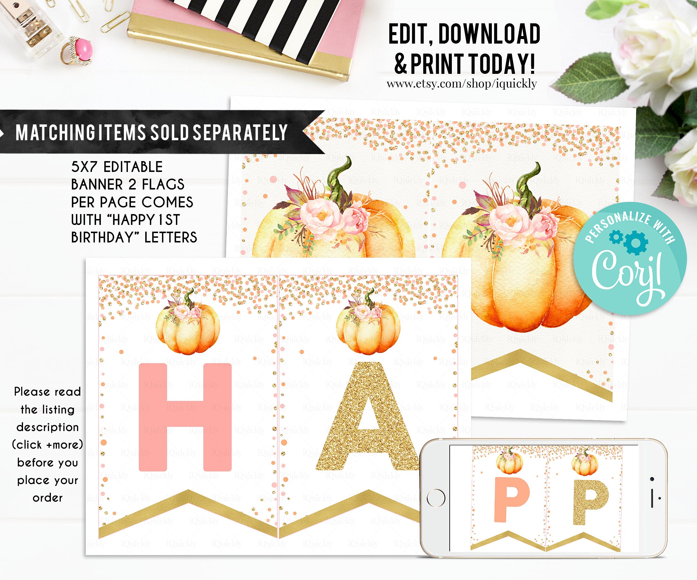 EDITABLE Pumpkin Banner Birthday Banner Little Pumpkin Etsy editable-pumpkin-banner-birthday-banner-little-pumpkin-etsy