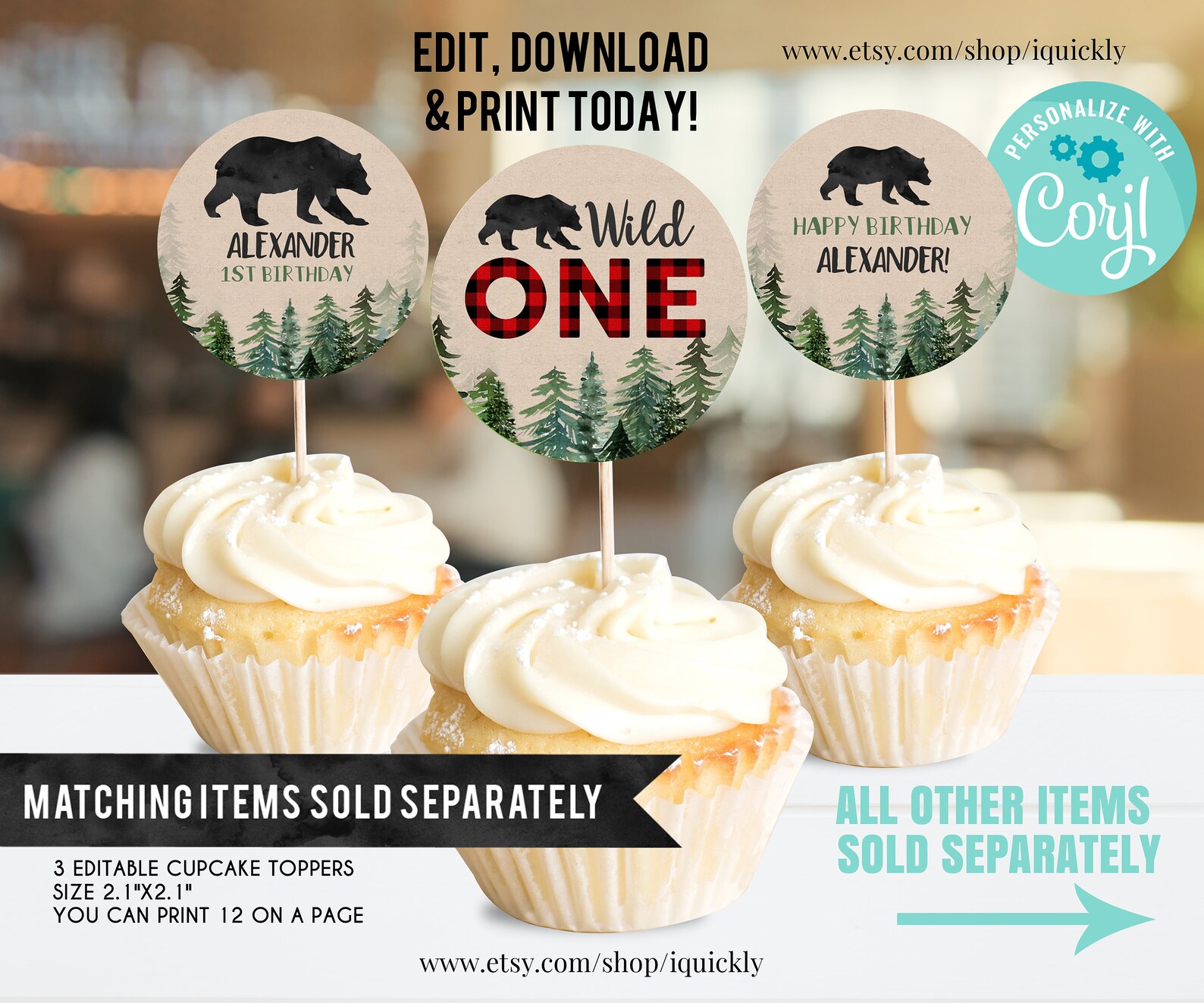 EDITABLE Lumberjack Food Tags Buffet Label Wild One Tent - Etsy