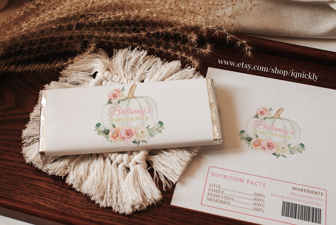 EDITABLE Pumpkin Candy Bar Wrapper, Little Pumpkin Chocolate Bar ...