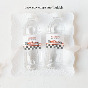 Editable Two Fast Party Decorations Racecar Package Birthday Racing Car ...