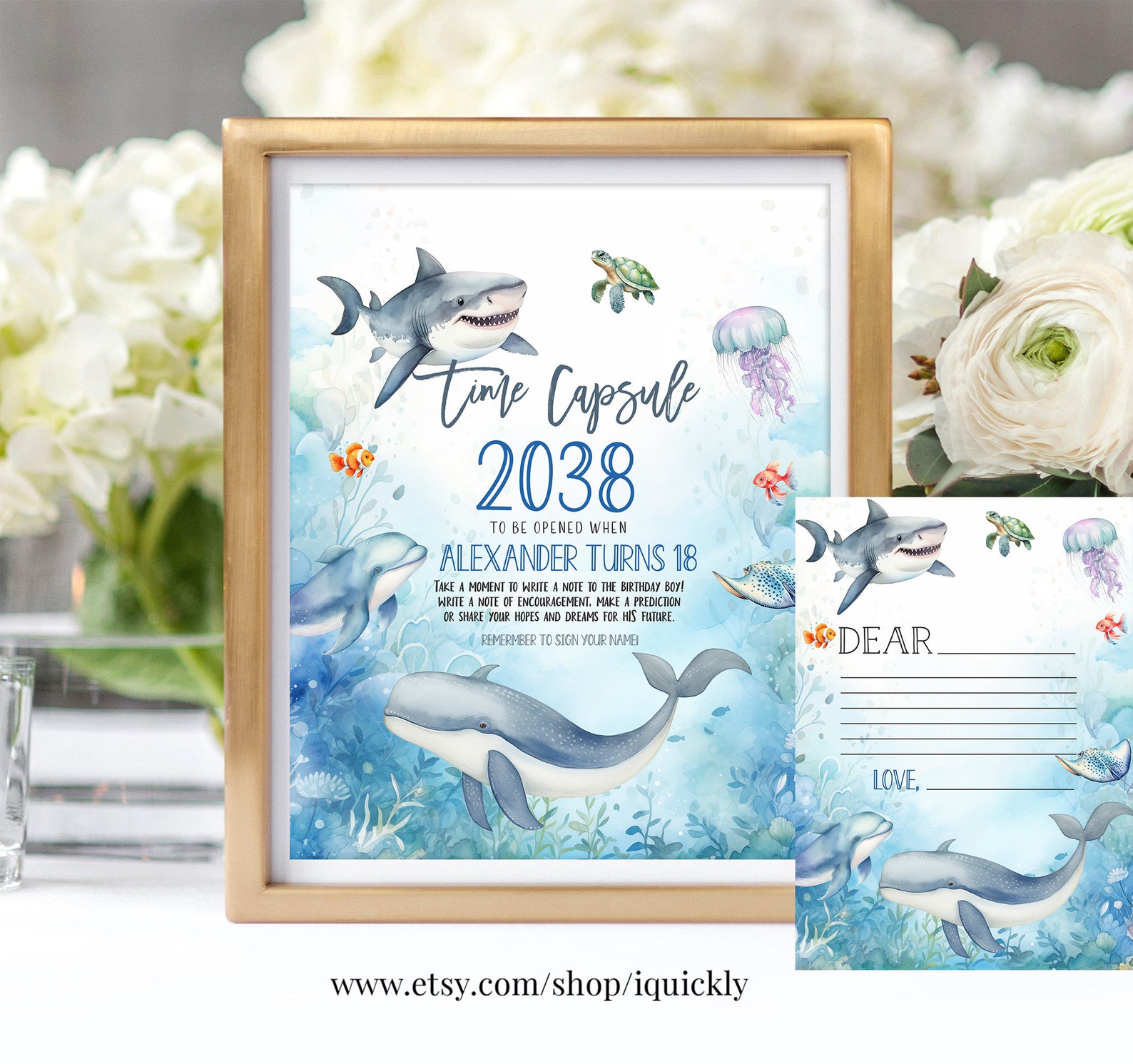 Editable Under the Sea Bag Label Template Oneder the Sea Animals Ocean ...