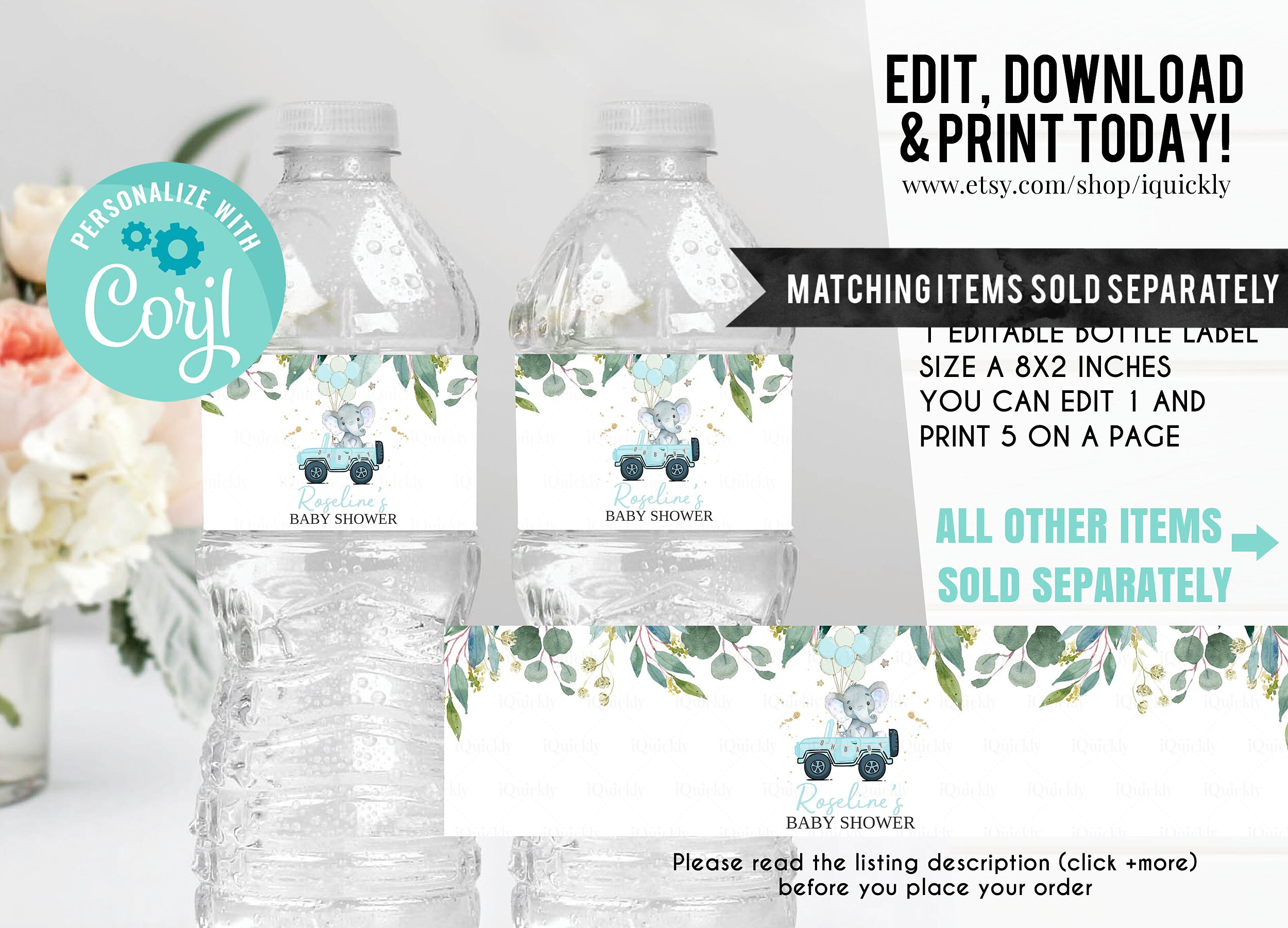 Editable Due Date Calendar Game Elephan Boy Guess the Due Date - Etsy