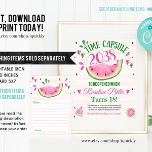 EDITABLE Watermelon Bottle Label, One in a Melon Water Labels Printable ...