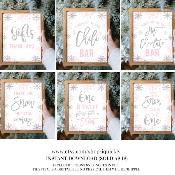 Winter Wonderland Party Signs - Etsy