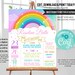 Editable Rainbow Welcome Sign, Rainbow Confetti Party Sign, Party ...
