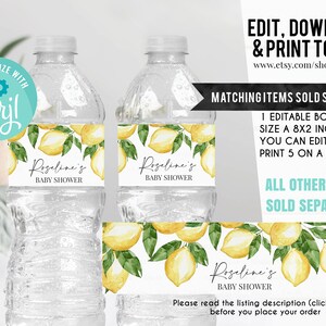 EDITABLE Lemon Favor Tags, Lemonade Thank You Tags, Citrus Gift Tags ...