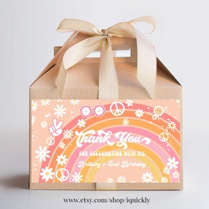 Editable Groovy Bag Label Template Daisy Party Labels Sized to Print on ...