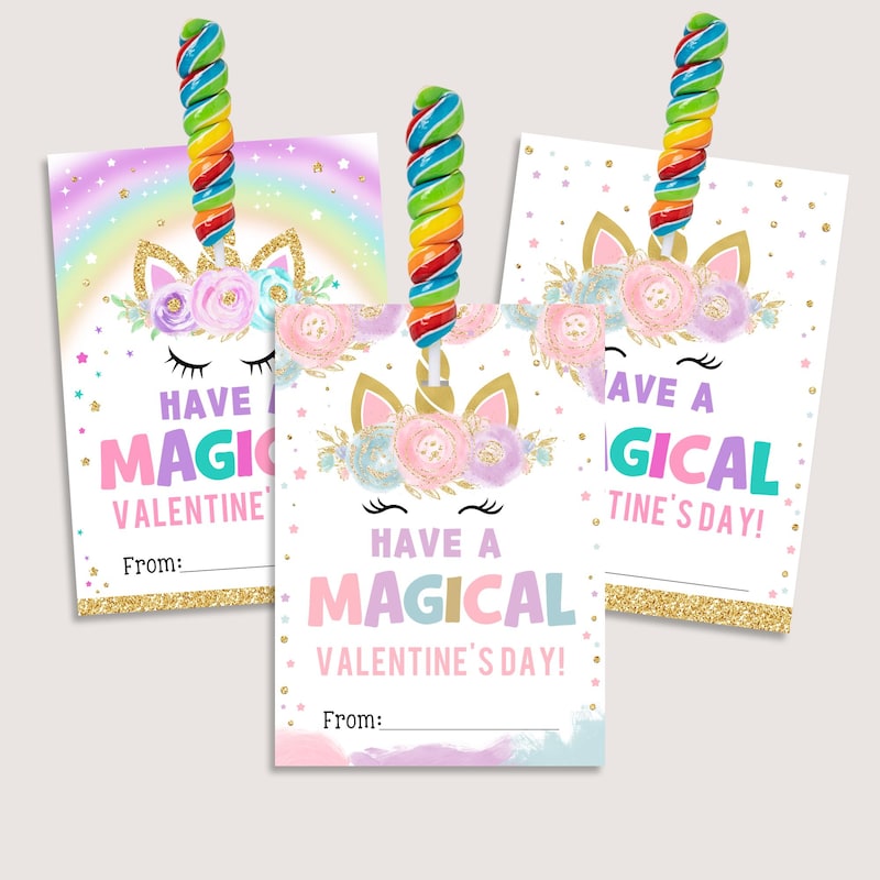 Valentine Unicorn Card - Etsy