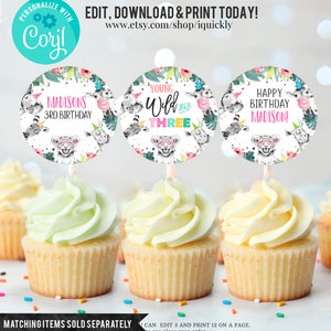 Editable Party Animals Favor Tags Wild Three Animals Thank You Tags ...