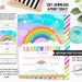Editable Rainbow Welcome Sign, Rainbow Confetti Party Sign, Party ...