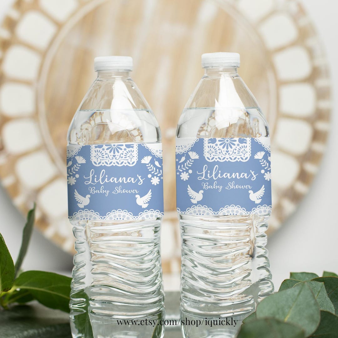 Cielito Lindo Bottle Label Editable Talavera Barro Water Bottle Wrapper ...