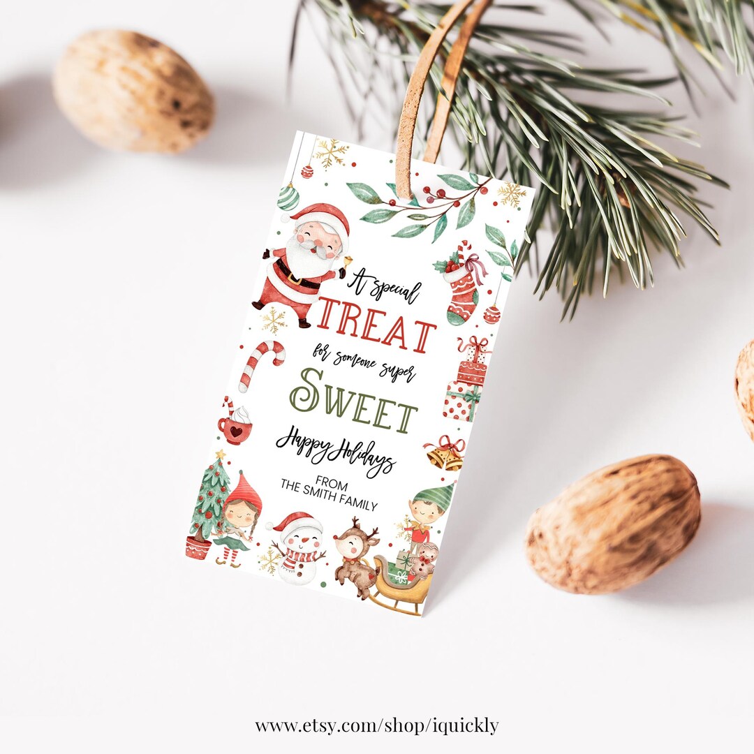 Editable Christmas Coworker Gift Tags A Special Treat for Someone Sweet ...