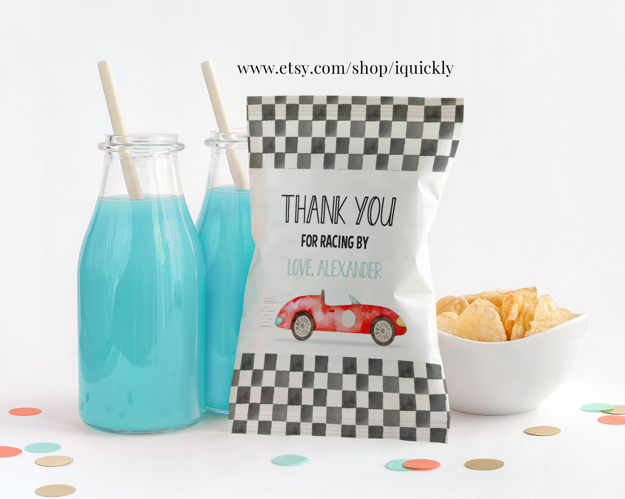 Editable TWO Fast Birthday Thank You Card Racecar 2nd Birthday Note Car ...