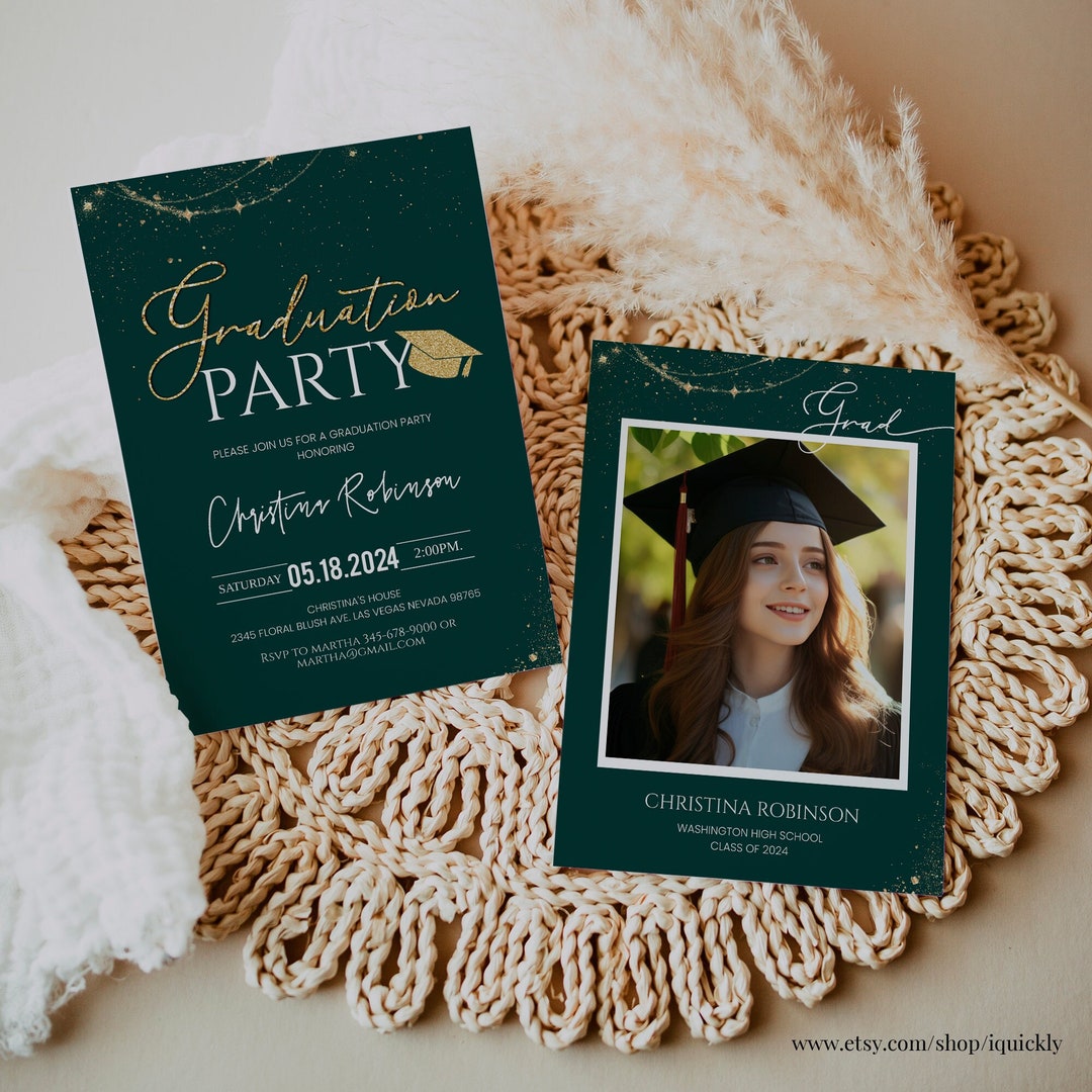 Graduation Invitation Editable Graduation Party Invite Grad ...
