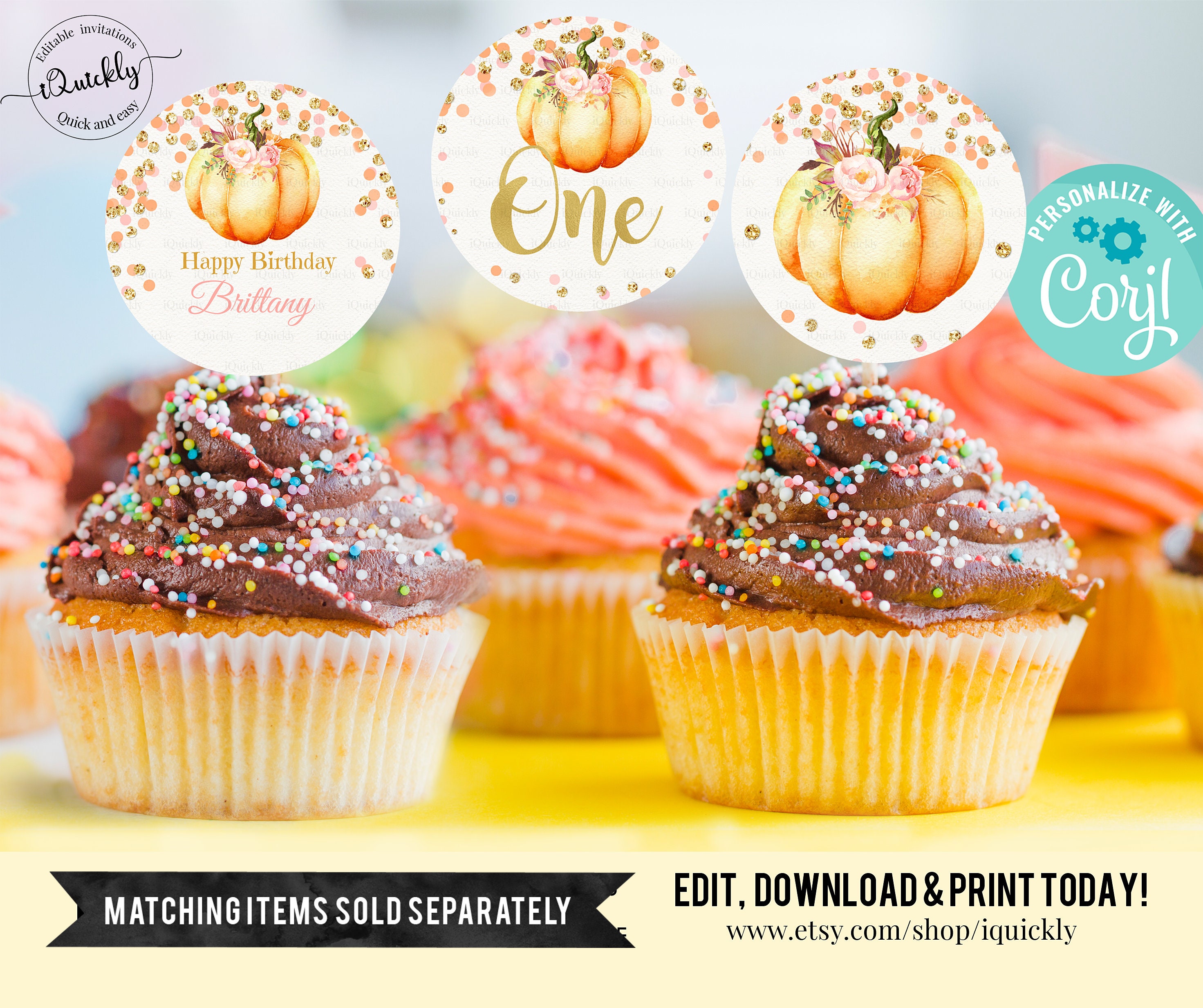 EDITABLE Pumpkin Food Tags Little Pumpkin Buffet Label Fall | Etsy