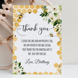 Editable Bee Birthday Cupcake Toppers Honey Bee Cake Toppers Sweet to ...