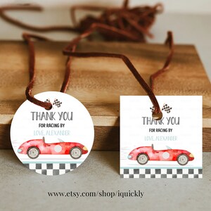 Editable TWO Fast Birthday Favor Tags Race Car 2nd Birthday Thank You ...
