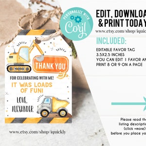 Construction Party Sign, Dig in Sign, Construction Table Sign Printable ...