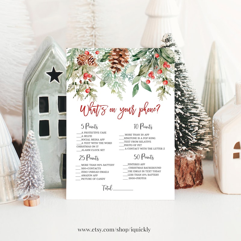 Christmas Whats on Your Phone - Etsy