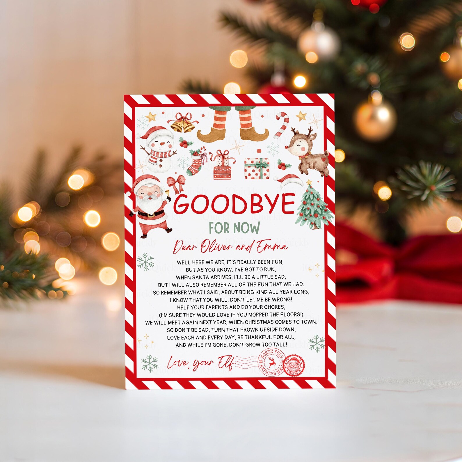 Elf Arrival Letter Departure Letter Printable, Hello and Goodbye Elf ...