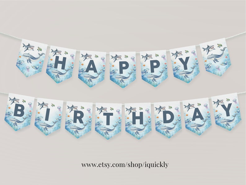 Under the Sea Milestone Birthday Poster EDITABLE Oneder the Sea Animals ...