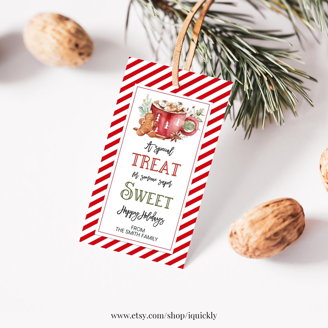 Editable Christmas Coworker Gift Tags A Special Treat for Someone Sweet ...