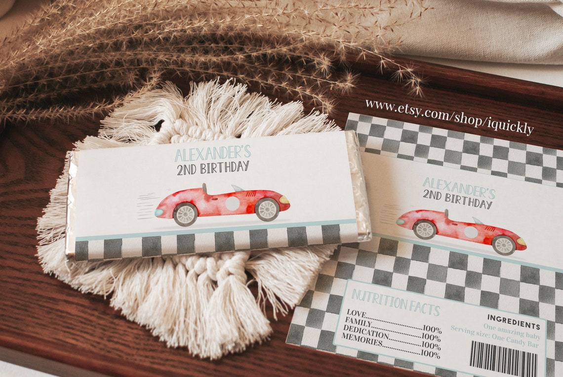 Editable Two Fast Bag Label Template Racecar Party Labels to Print on ...