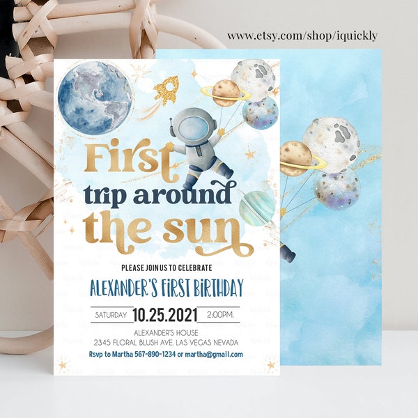 First Trip Around the Sun Birthday - Etsy