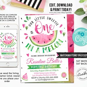 EDITABLE Watermelon Tags Buffet Label Tent Card Food Labels Place Cards ...