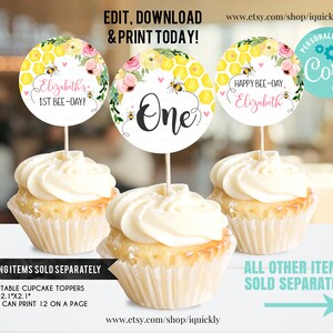 Editable Bee Bottle Label Girl Honey Bee Water Bottle Labels Sweet to ...