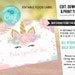 EDITABLE Unicorn Favor Tags, Thank You Tags, Gift Tags, Unicorn Party ...