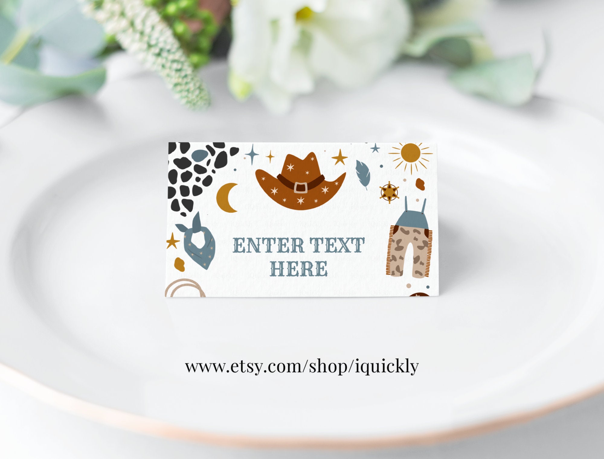 Editable My First Rodeo Birthday Favor Tags Cowboy 1st Birthday Thank ...