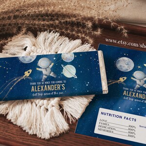 Editable Outer Space Chocolate Bar Labels Candy Bar Wrapper Planets ...