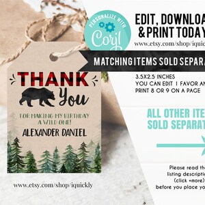 EDITABLE Lumberjack Banner, Buffalo Plaid Birthday Banner, Printable ...