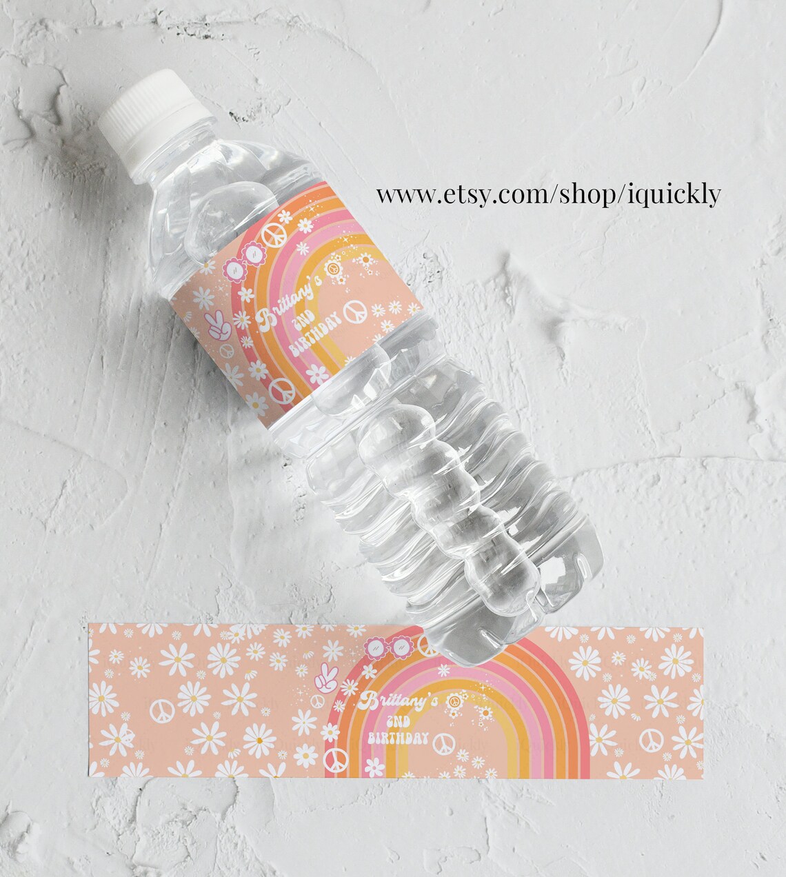 Editable Groovy Bag Label Template Daisy Party Labels Sized to Print on ...