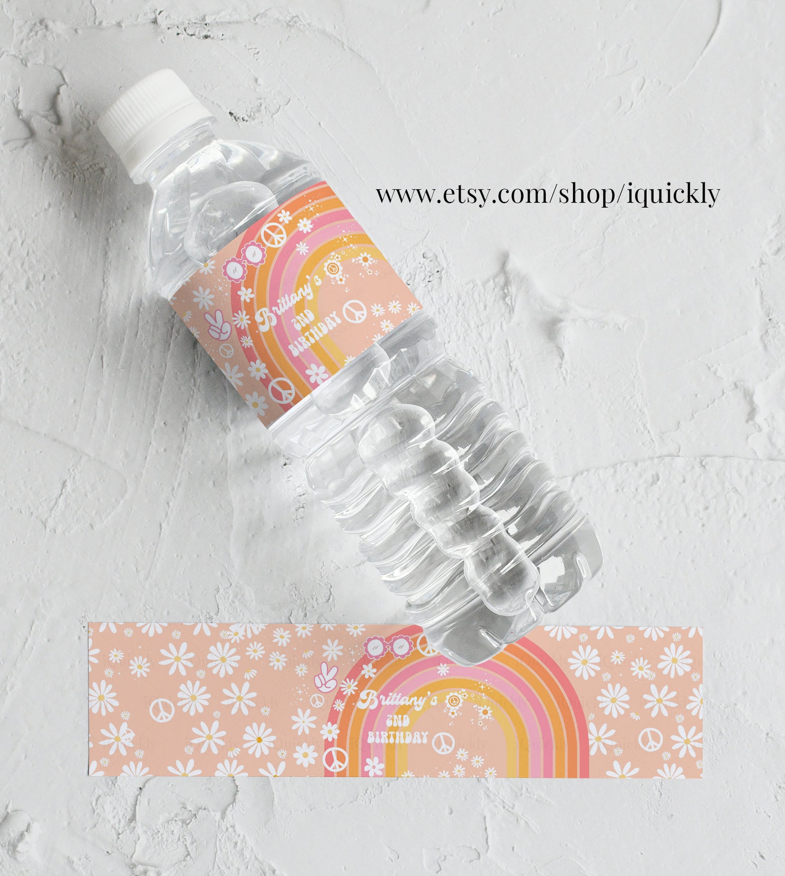 Editable Groovy Bag Label Template Daisy Party Labels Sized to Print on ...