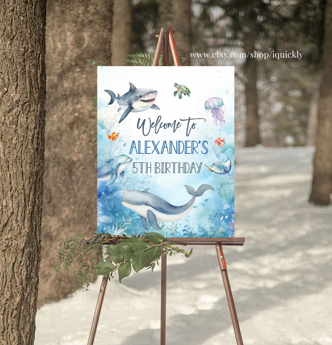 Editable Under the Sea Birthday Favor Tags Oneder the Sea Thank You ...