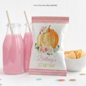 EDITABLE Pumpkin Time Capsule Sign and Card Floral Pink Girl Pumpkin ...