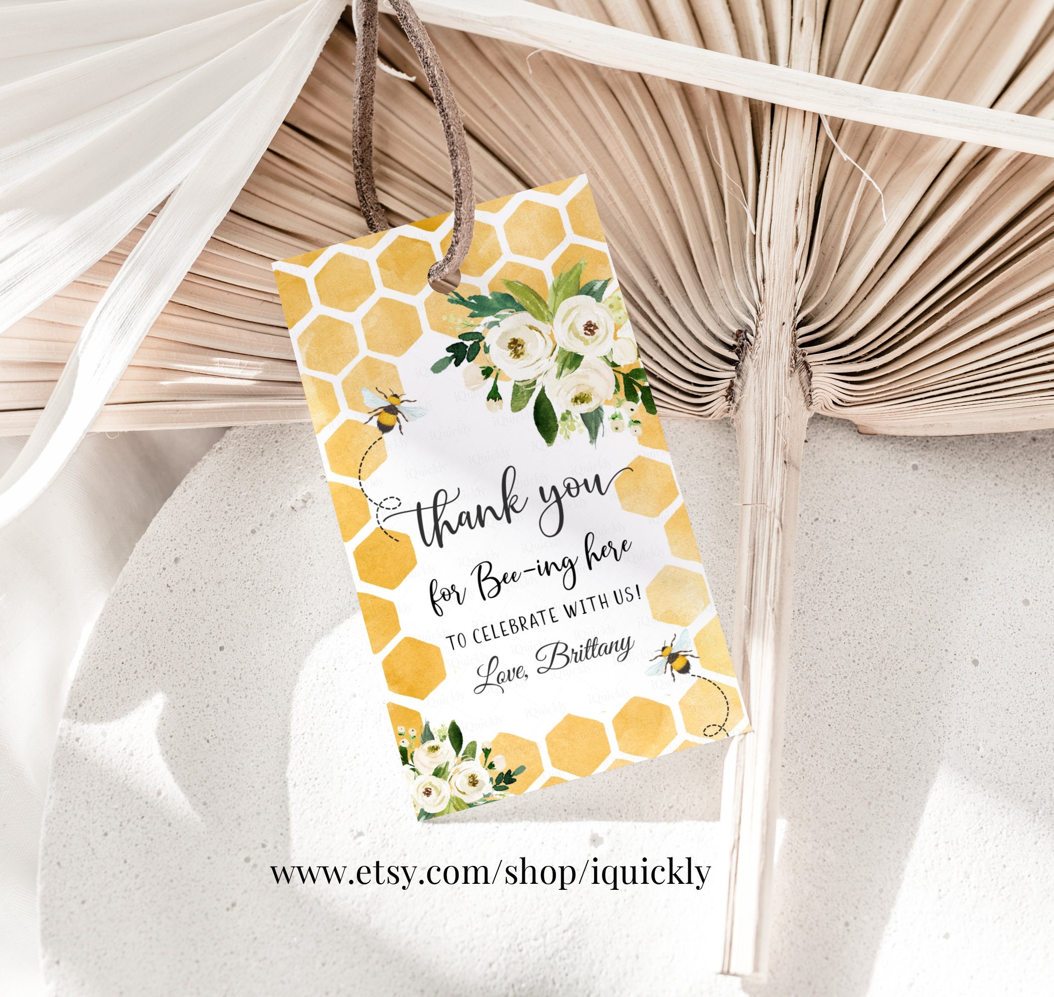 EDITABLE Bee Birthday Party Signs Honey Bee Welcome Sign Decorations ...