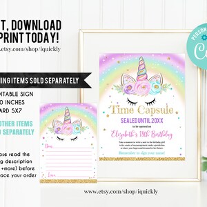 EDITABLE Unicorn Favor Tags, Thank You Tags, Gift Tags, Unicorn Party ...