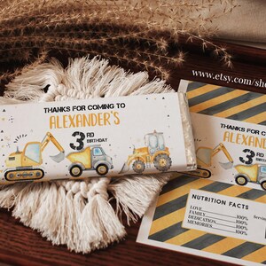 Construction 1st Birthday Photo Poster Editable First Year Baby ...