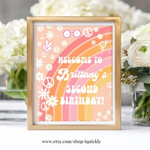 EDITABLE Groovy Birthday Cupcake Toppers Daisy Party Decorations is a ...