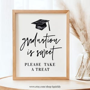 Modern Graduation Sign Bundle Minimalist Grad Sign Set Party Decor 8x10 ...