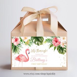 Flamingo Birthday Custom Sign EDITABLE Tropical Party Sign Decorations ...