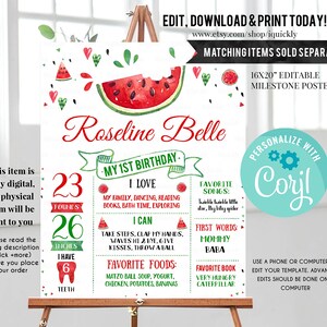 EDITABLE Watermelon Food Tags, Red Buffet Label Tent Card Food Labels ...