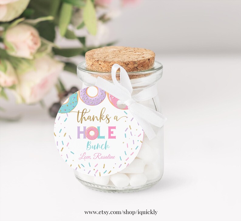 Editable Donut Chip Bag Label Template, Doughnut Party Printable ...