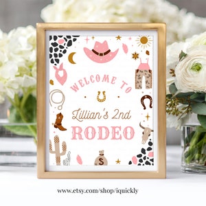Editable My Second Rodeo Party Decorations Cowboy Package Birthday Wild ...