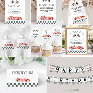 Fueling Station Party Sign Race Car 2nd Birthday Two Fast Table Sign ...