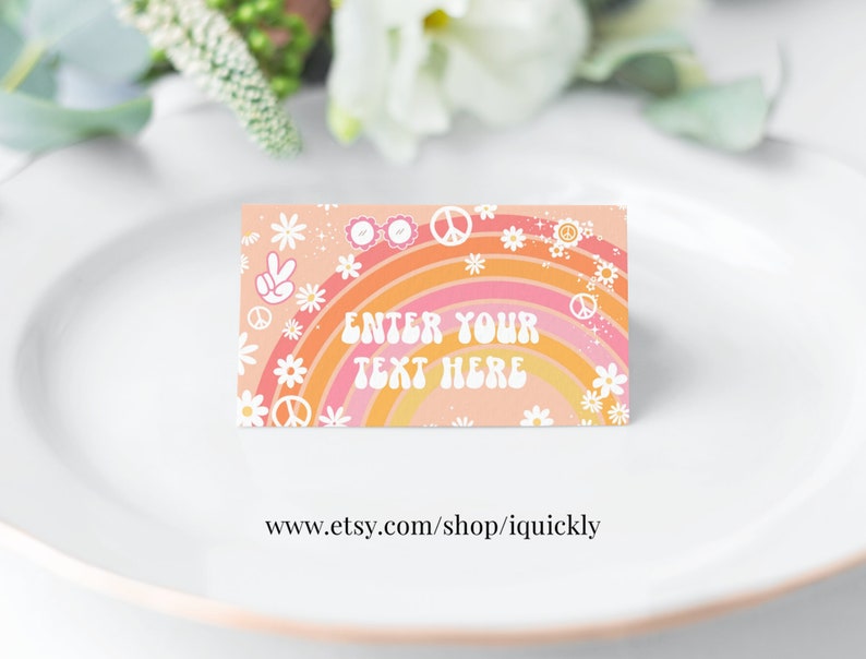 Editable Groovy Bag Label Template Daisy Party Labels Sized to Print on ...