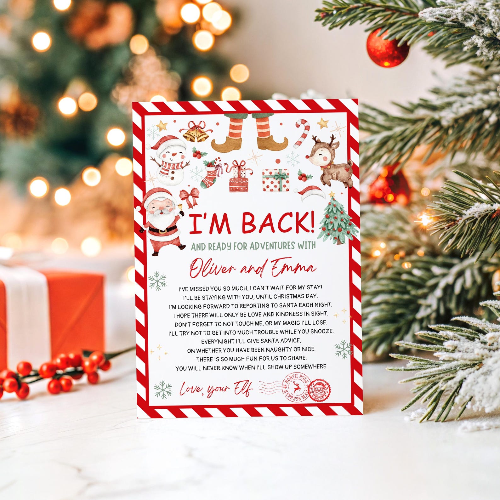 Elf Arrival Letter Departure Letter Printable, Hello and Goodbye Elf ...